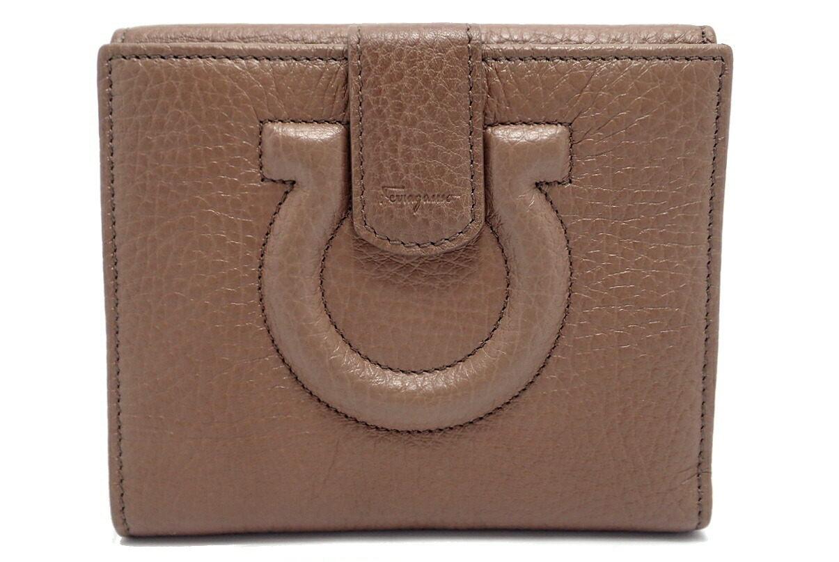 【楽天市場】【未使用品】【財布】Salvatore Ferragamo サルヴァトーレ フェラガモ ガンチーニ Wホック 二つ折り財布 財布 ...