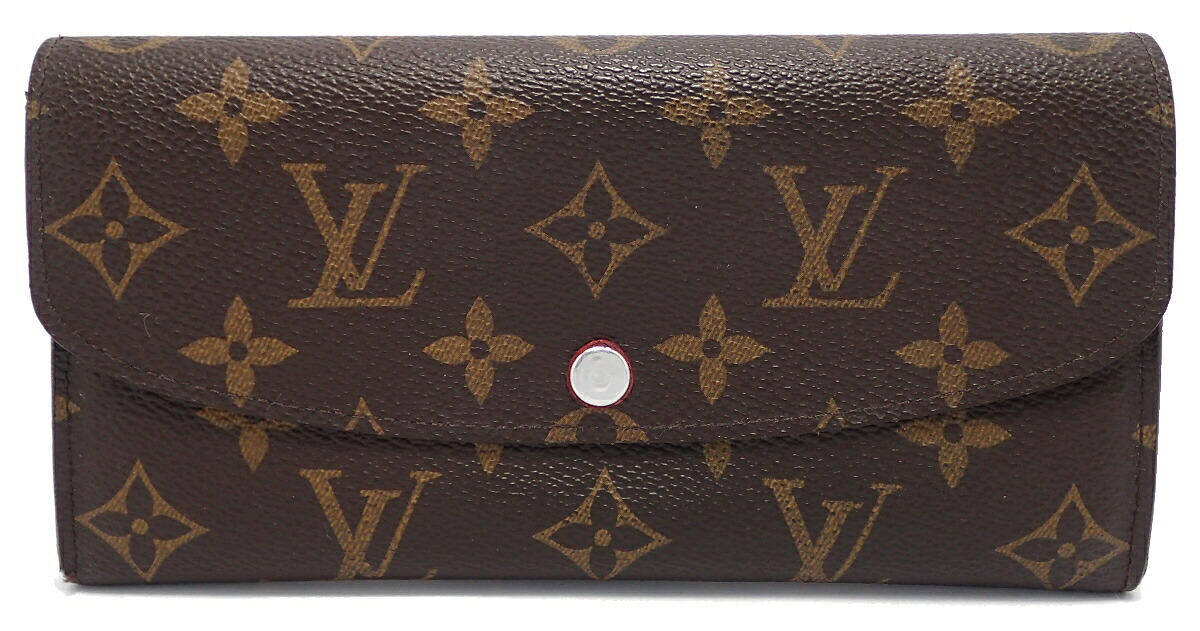 【楽天市場】【財布】LOUIS VUITTON ルイ ヴィトン モノグラム ポルトフォイユ エミリー ルージュ イニシャル入り M60136 ...