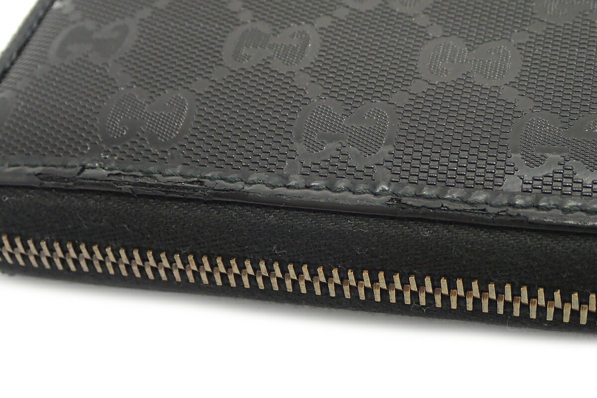 【楽天市場】【財布】GUCCI グッチ インプリメ ラウンドファスナー 長財布 黒 ブラック 212110 2091 【中古】【u ...