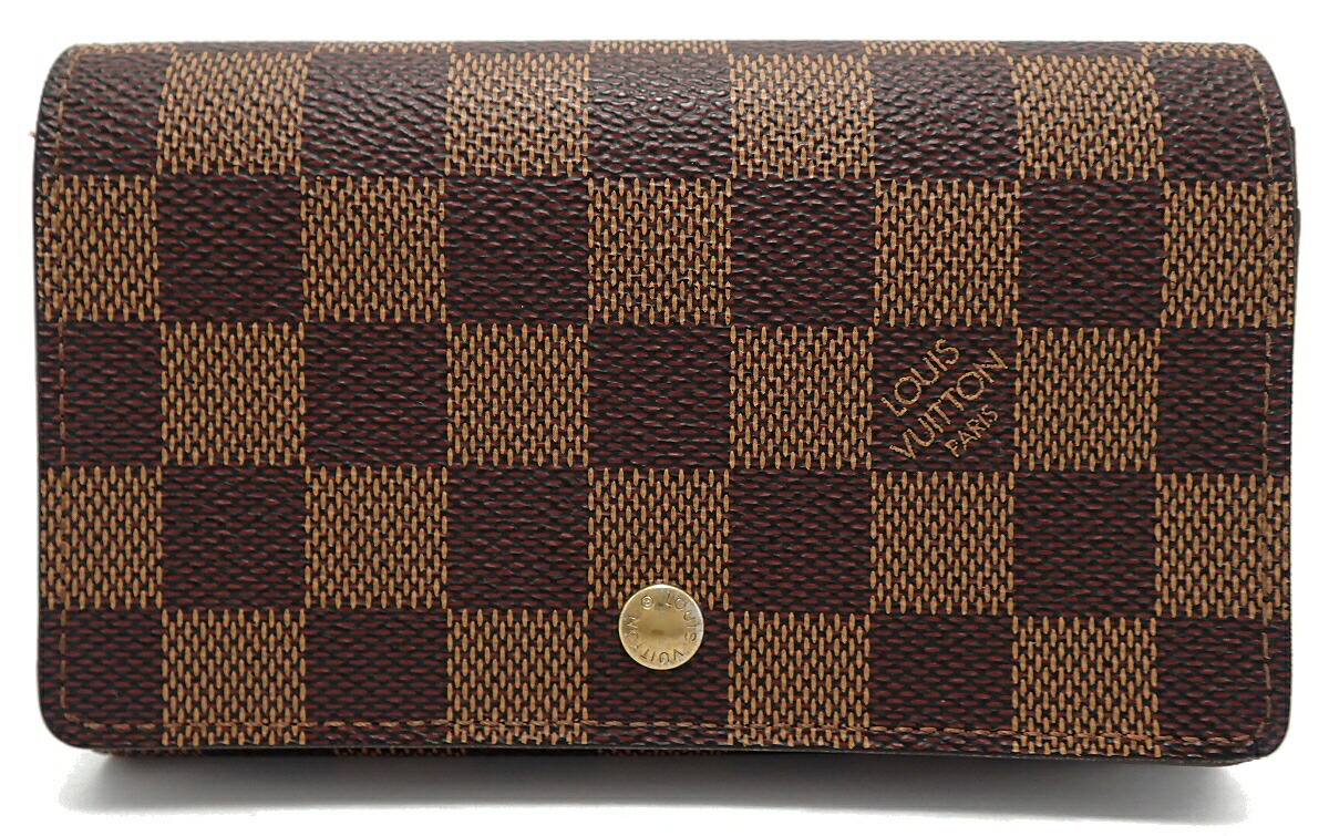 【楽天市場】【財布】LOUIS VUITTON ルイ ヴィトン ダミエ ポルト モネ ビエ トレゾール 2つ折 L字型ファスナー財布 ...