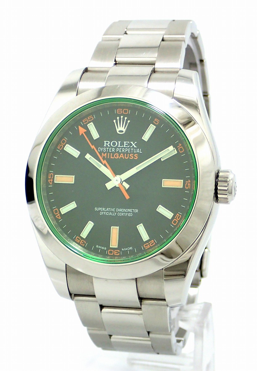【楽天市場】【ウォッチ】ROLEX ロレックス ミルガウス グリーンダイアル メンズ AT オートマ 腕時計 ルーレット ランダム番 ...