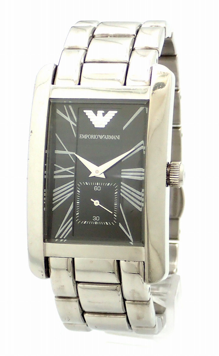 【楽天市場】【ウォッチ】 EMPORIO ARMANI エンポリオ アルマーニ スモールセコンド ブラック文字盤 メンズ クォーツ 腕時計 ...