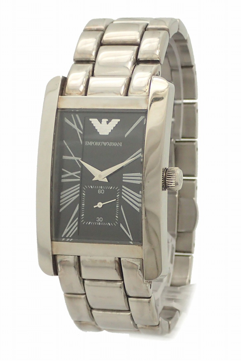 【楽天市場】【ウォッチ】EMPORIO ARMANI エンポリオ アルマーニ スモールセコンド ブラック文字盤 メンズ クォーツ 腕時計 ...