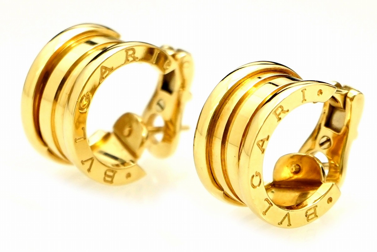 【楽天市場】K様ご予約品【ジュエリー】BVLGARI ブルガリ B-zero1 B zero1 ビーゼロワン ピアス ラージサイズ K18YG ...