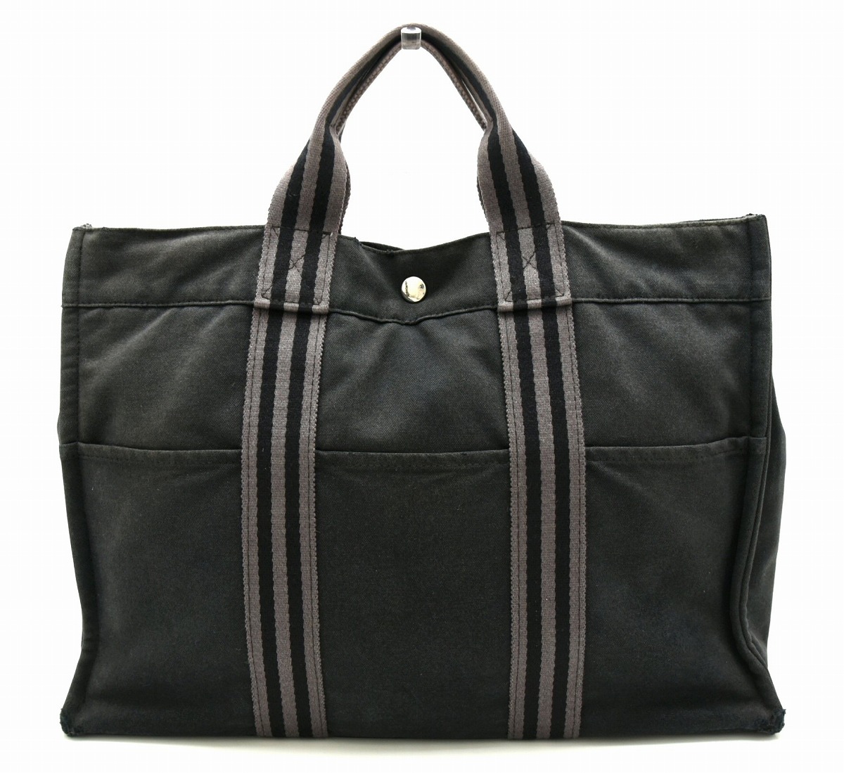 【楽天市場】【バッグ】HERMES エルメス フールトゥ トートMM トートバッグ ハンドバッグ キャンバス ブラック 黒 グレー 【中古 ...