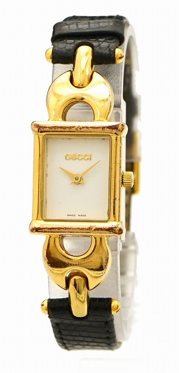 【楽天市場】【ウォッチ】GUCCI グッチ 替ベルト チェンジベルト GP ホワイト文字盤 レディース QZ クォーツ 腕時計 1800L ...