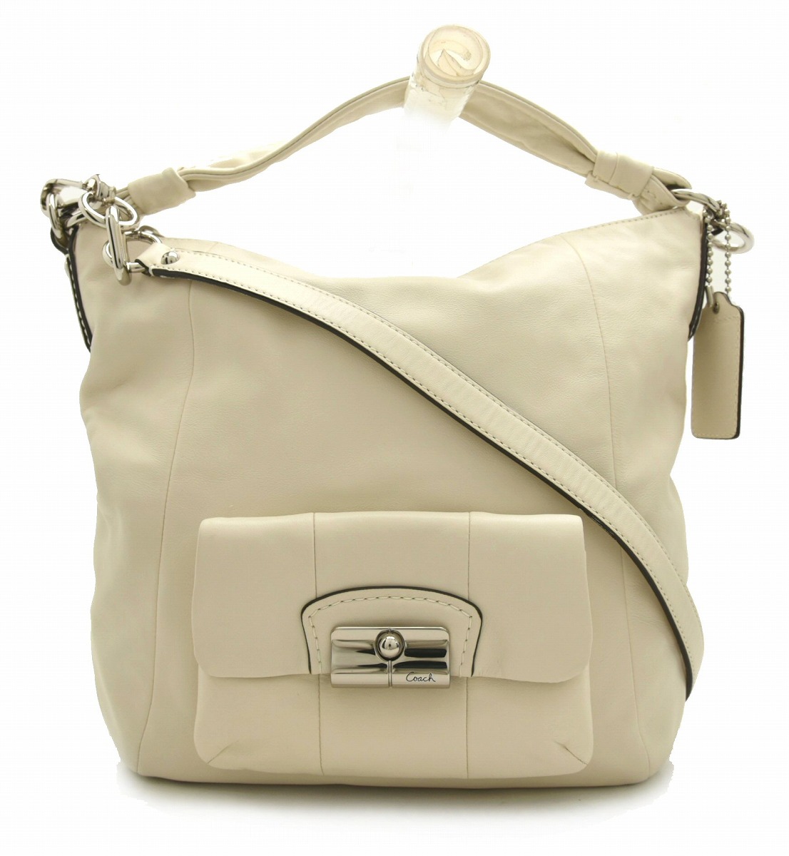 【楽天市場】【バッグ】COACH コーチ クリスティン レザー ホーボー 2WAYバッグ ショルダーバッグ ハンドバッグ 白 オフホワイト ...