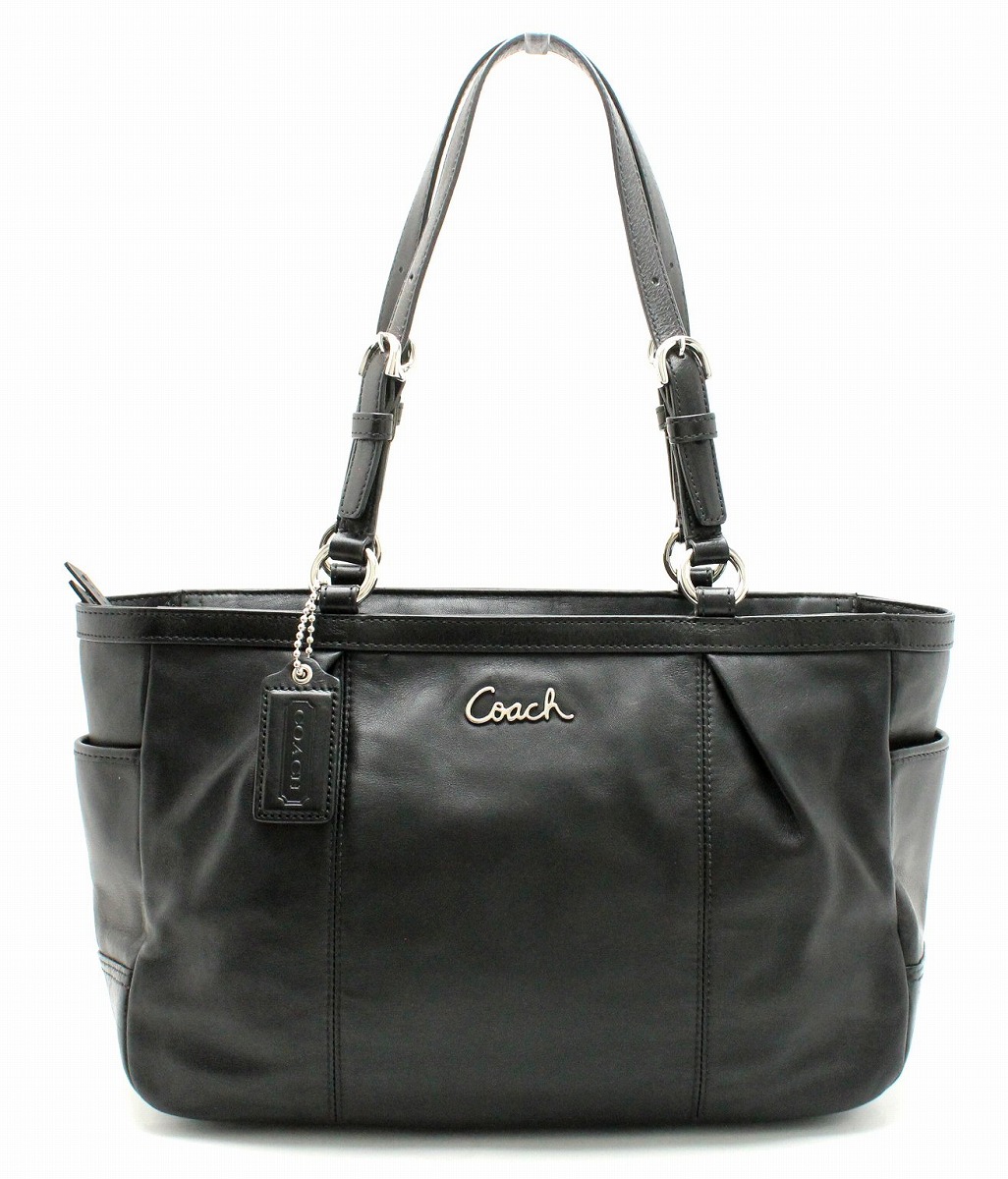 【楽天市場】【バッグ】COACH コーチ ギャラリー レザー イーストウエスト トートバッグ ショルダートート ブラック 黒 F17721 ...