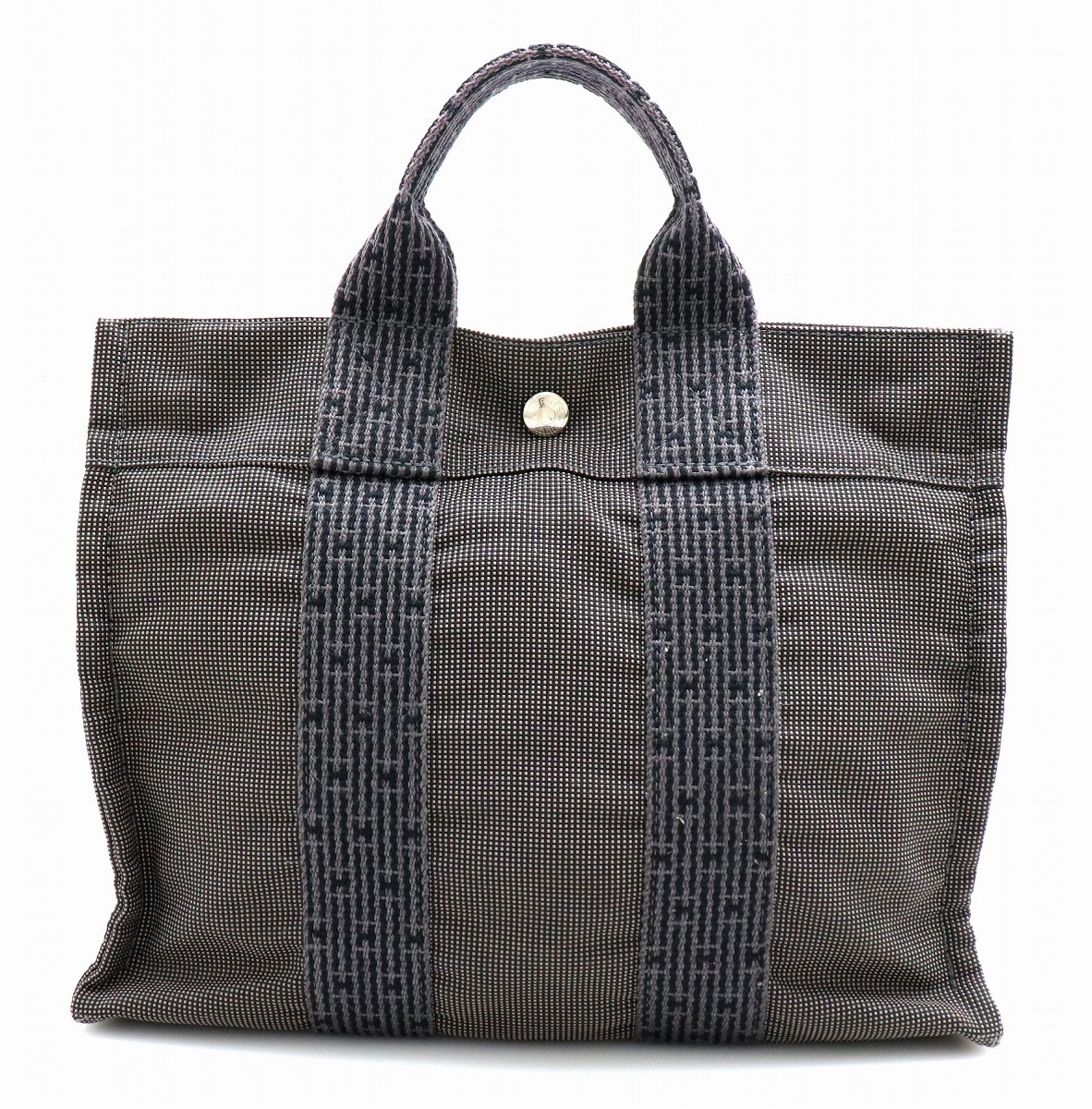 【楽天市場】【バッグ】HERMES エルメス エールライン トートPM トートバッグ ハンドバッグ ミニトート ナイロンキャンバス グレー ...
