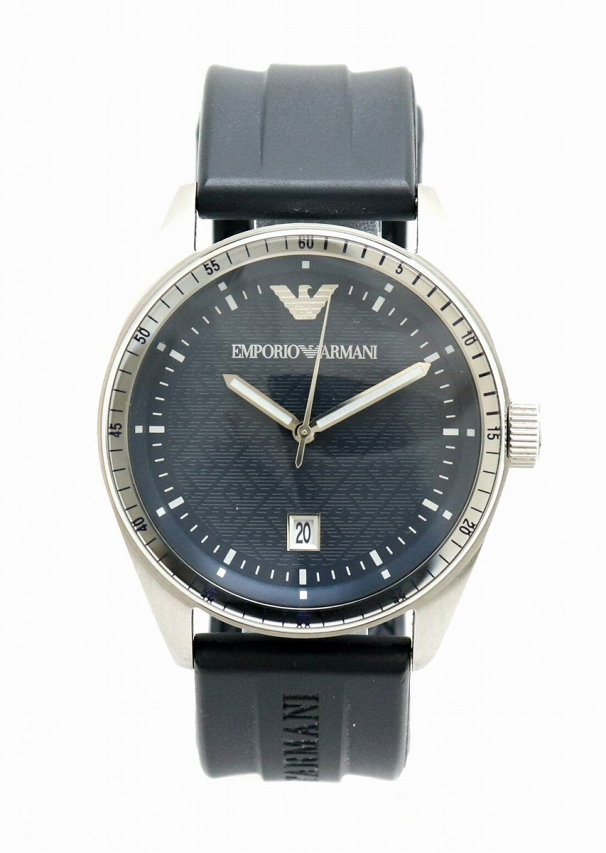 【楽天市場】【ウォッチ】 EMPORIO ARMANI エンポリオ アルマーニ ネイビー文字盤 SS クォーツ メンズ 腕時計 AR-0687 ...