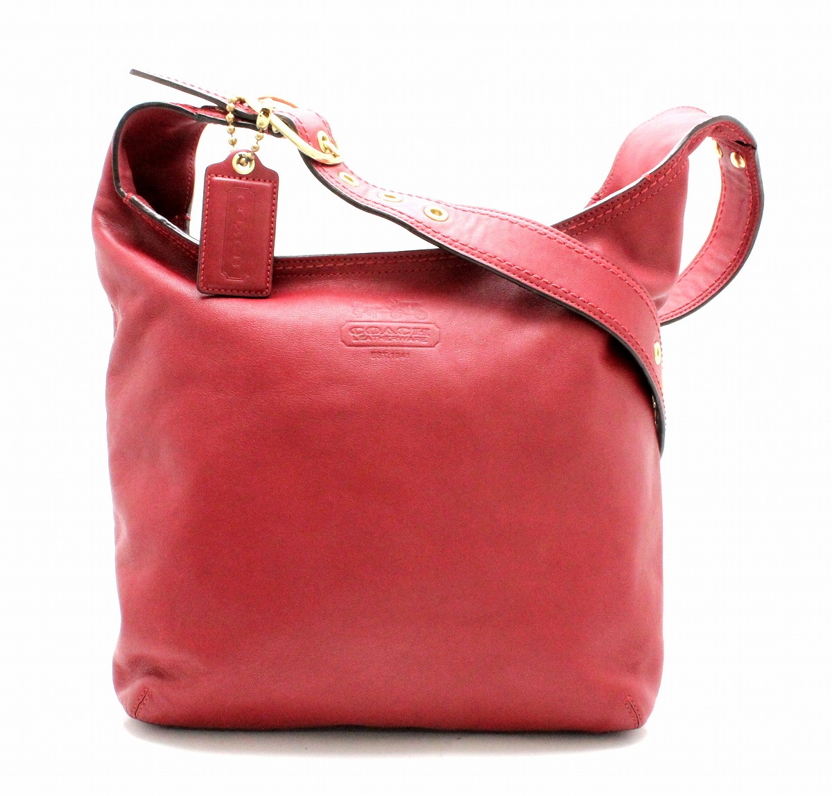 【楽天市場】【バッグ】COACH コーチ ブリーカー レザー ソフィ ショルダーバッグ レッド 赤 ゴールド金具 12406 【中古】【u ...