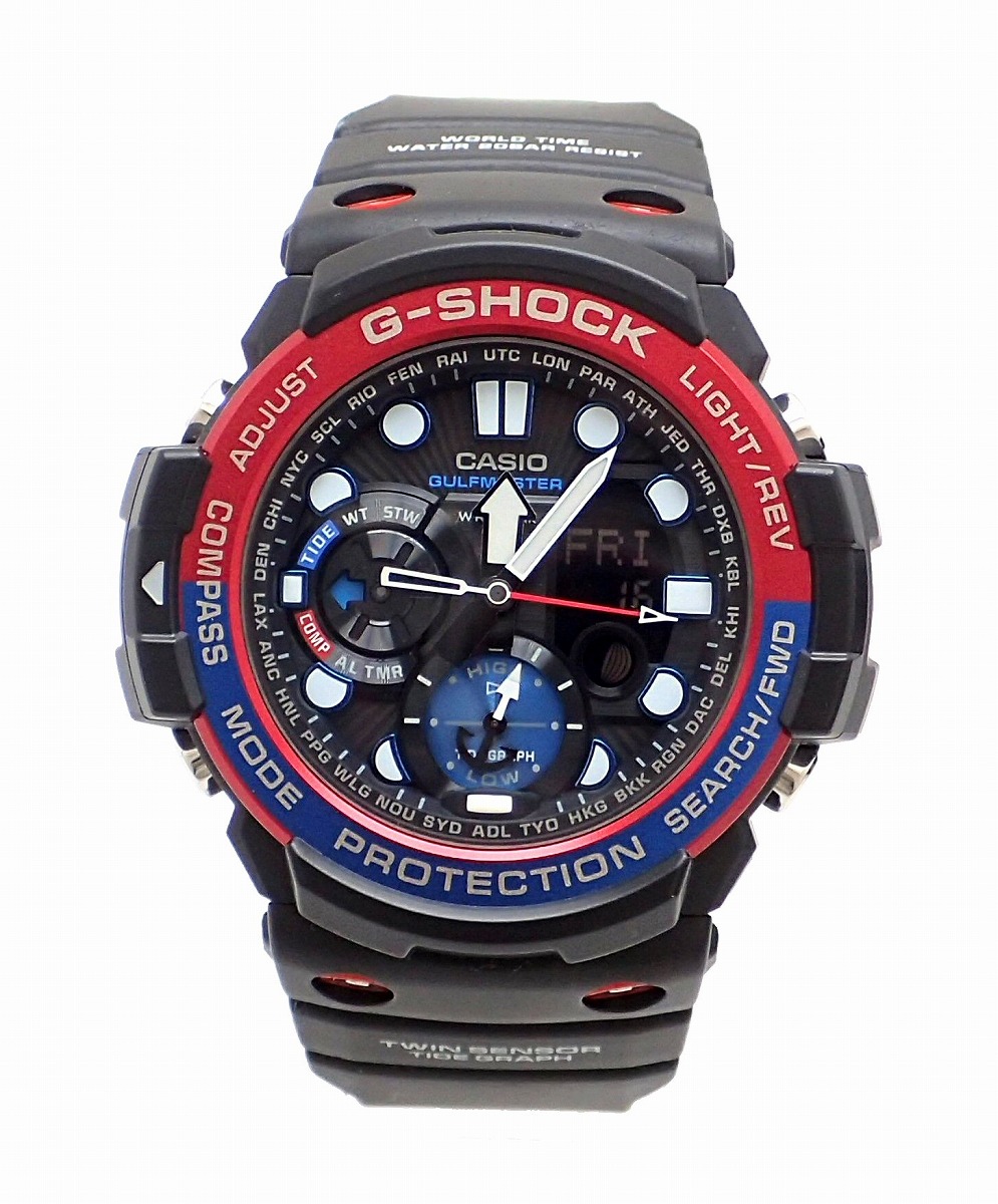 【楽天市場】【ウォッチ】CASIO カシオ G-SHOCK GULMAN ガルフマスター レッド ブルー メンズ クォーツ 腕時計 GN ...