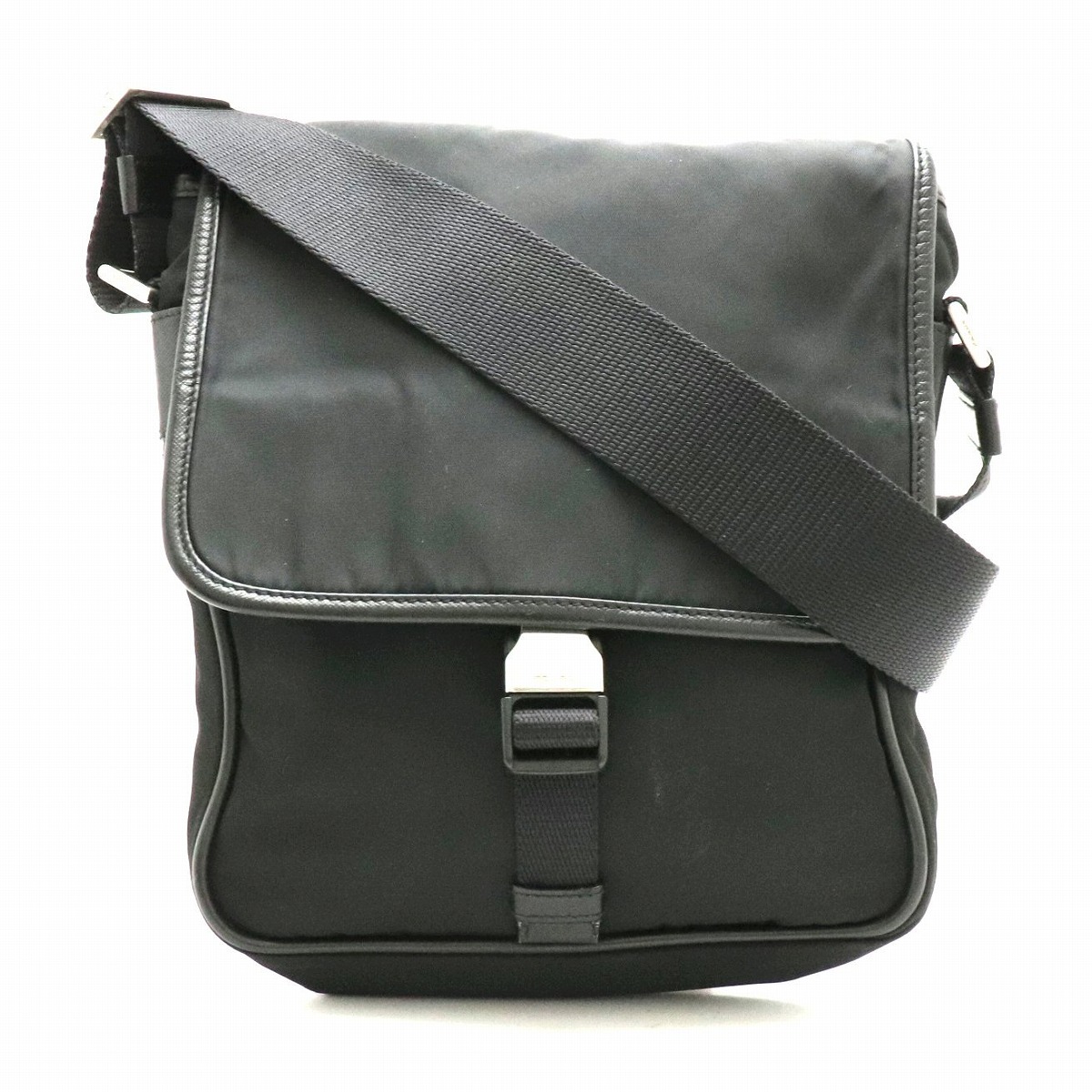 【楽天市場】【バッグ】PRADA プラダ ショルダーバッグ 斜め掛けショルダー ナイロン レザー NERO 黒 ブラック V167 【中古】【k】：Blumin 楽天市場店