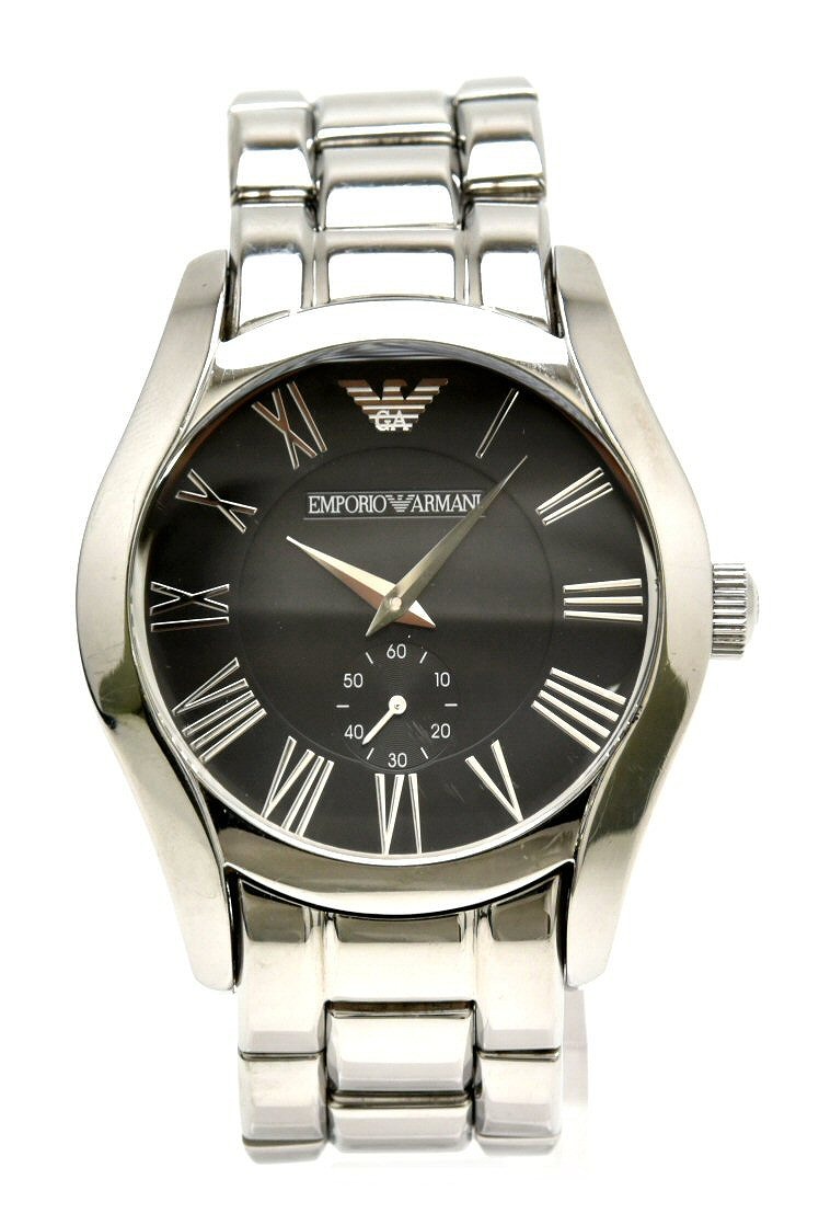 【楽天市場】【ウォッチ】EMPORIO ARMANI エンポリオ アルマーニ スモールセコンド ブラックダイアル クォーツ メンズ 腕時計 ...
