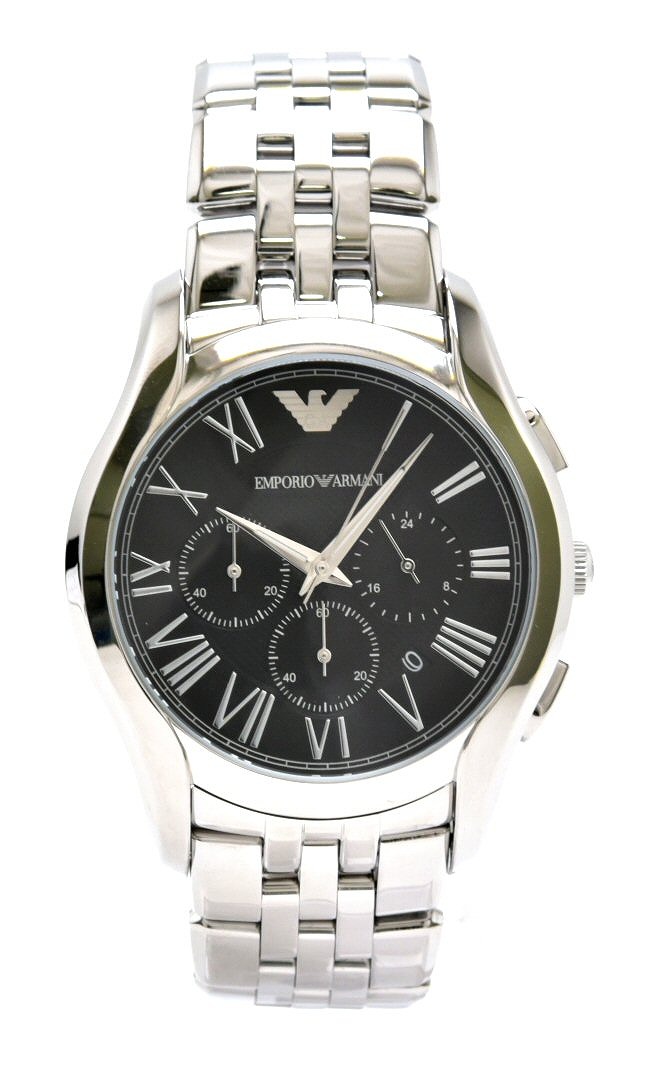 【楽天市場】【新品未使用品】【ウォッチ】EMPORIO ARMANI エンポリオ アルマーニ クロノグラフ デイト ブラックダイアル クォーツ ...