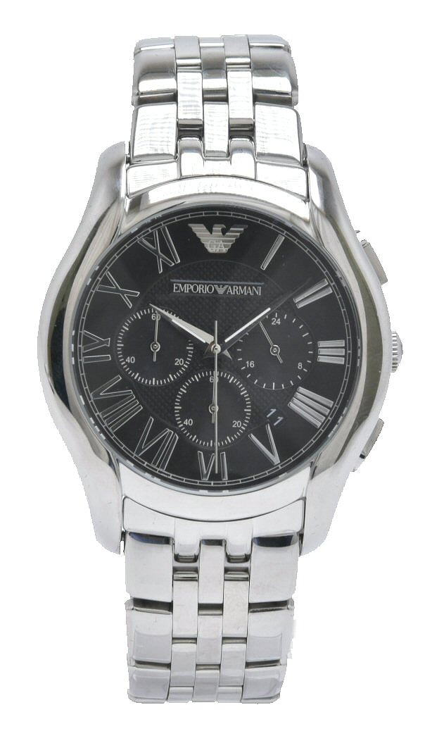 【楽天市場】【未使用品】【ウォッチ】EMPORIO ARMANI エンポリオ アルマーニ クロノグラフ デイト ブラックダイアル クォーツ ...