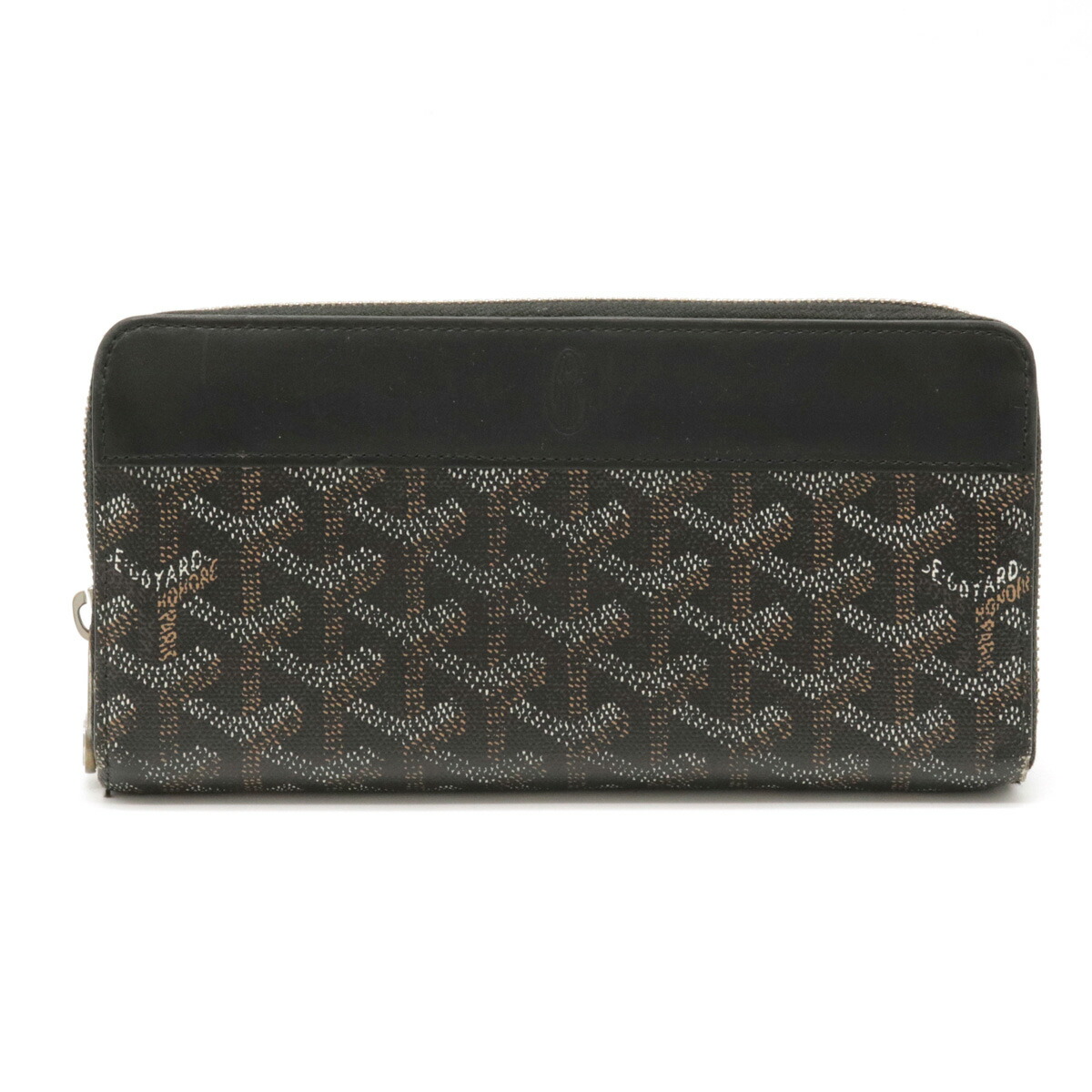 【楽天市場】【財布】GOYARD ゴヤール マティニョン ヘリンボーン柄 ラウンドファスナー 長財布 PVC レザー ブラック 黒 【中古 ...