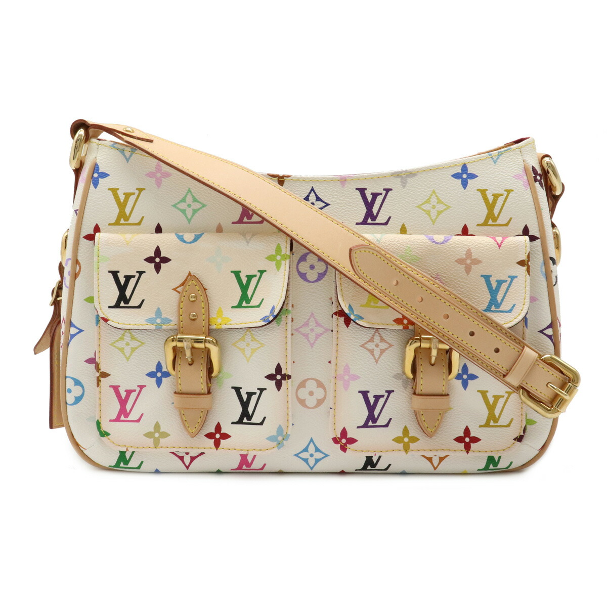 【楽天市場】【バッグ】LOUIS VUITTON ルイ ヴィトン モノグラムマルチカラー ロッジGM ショルダーバッグ 斜め掛け ブロン 白 ...