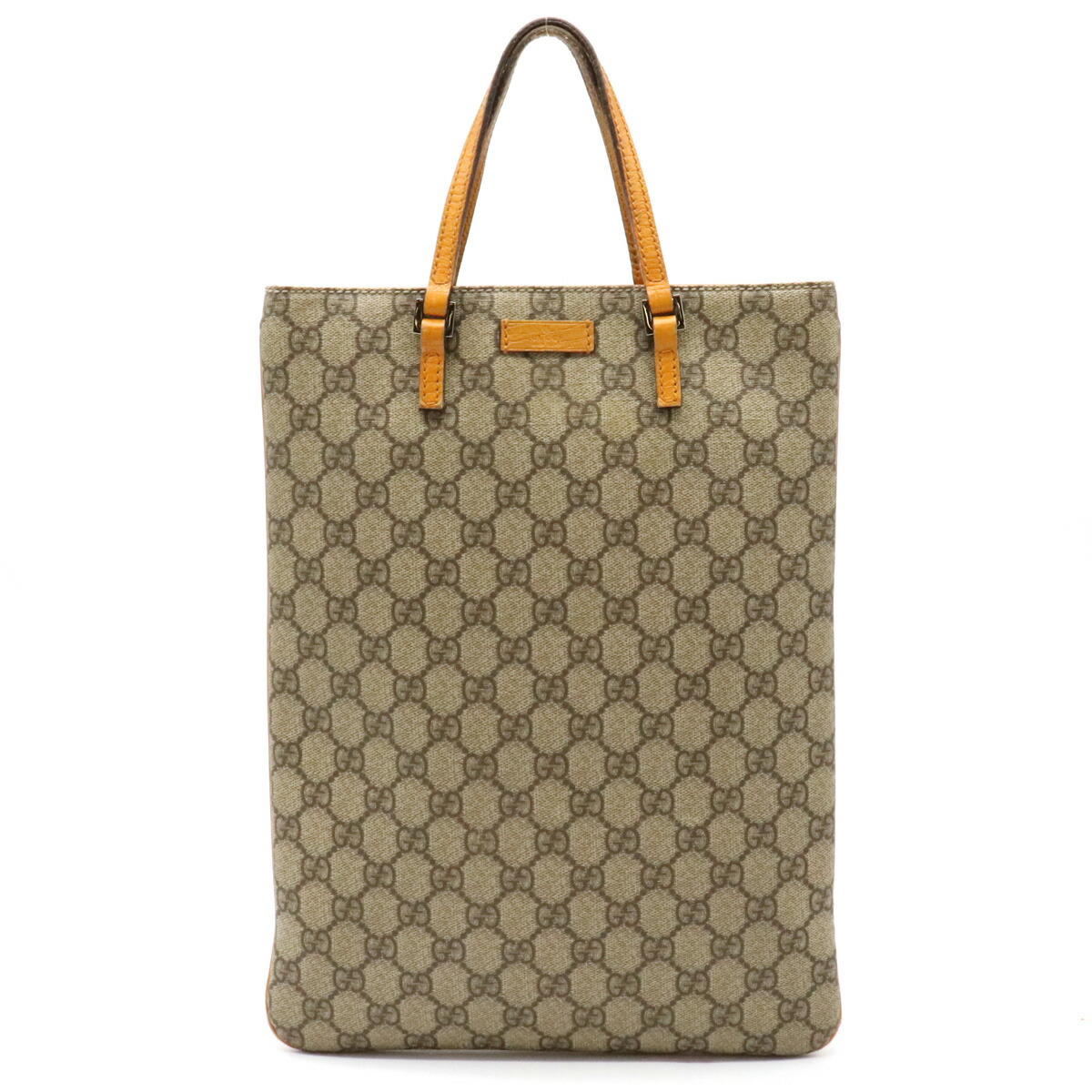 【楽天市場】【バッグ】GUCCI グッチ GGプラス GGスプリーム トートバッグ ハンドバッグ 縦型 コーティングキャンバス レザー カーキ ...