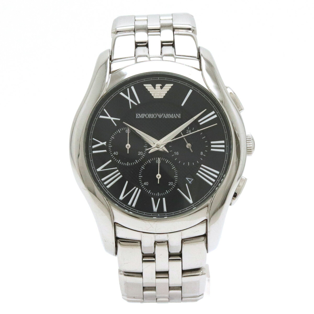 【楽天市場】【ウォッチ】EMPORIO ARMANI エンポリオ アルマーニ クロノグラフ デイト ブラック文字盤 クォーツ メンズ 腕時計 ...