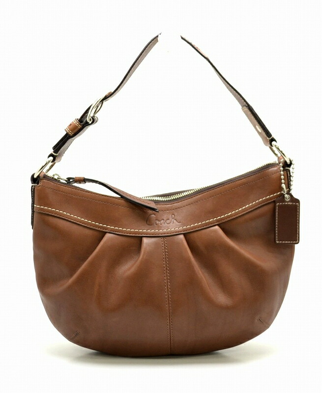 【楽天市場】【中古】【バッグ】COACH コーチ ソーホー プリーテッド レザー ホーボー ショルダーバッグ セミショルダー ワンショルダー ...