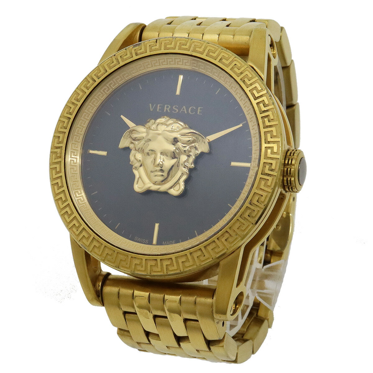 【楽天市場】VERSACE ヴェルサーチ パラッツォエンパイア メデューサ ブラック文字盤 SS GP メンズ QZ クォーツ 腕時計 VERD00819 【中古】：ブルーミン／森田質店