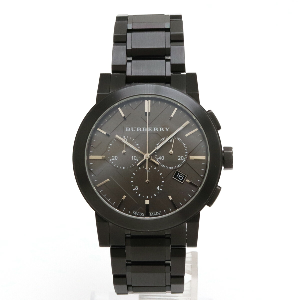【楽天市場】【ウォッチ】BURBERRY バーバリー THE CITY ザ シティ クロノグラフ デイト ブラック文字盤 ブラック SS ...