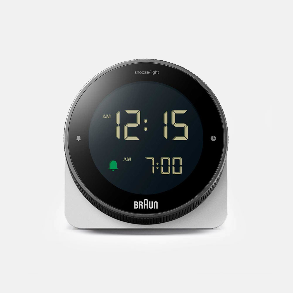 【楽天市場】BRAUN ブラウン / Digital Clock BC24W｜デジタルクロック アラームクロック 置き時計 目覚まし時計 ...