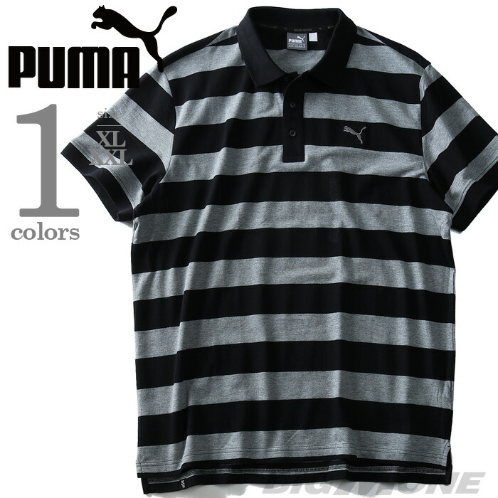 【楽天市場】【大きいサイズ】【メンズ】PUMA(プーマ) ボーダー柄鹿の子半袖ポロシャツ【USA直輸入】838249：大きいサイズの店ビッグエムワン