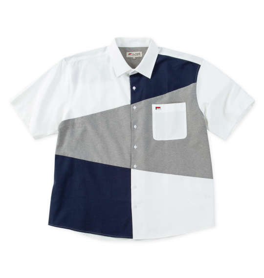 【楽天市場】大きいサイズ メンズ H by FIGER CVCオックス斜め切替 半袖 シャツ ホワイト 1267-5201-1 3L 4L ...