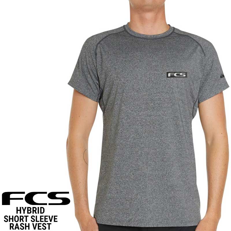 【楽天市場】FCS HYBRID SS RASH VEST / エフシーエス ハイブリッド ショートスリーブ ラッシュガード 半袖 サーフィン ...