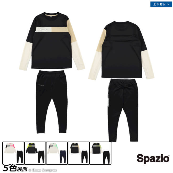 【楽天市場】スパッツィオ トレーニングウェアセットアップ [ge-0925--0962 アシンメトリーカラーパネルロングプラシャツ上下セット] spazio フットサル ウェア 上下 セット ...
