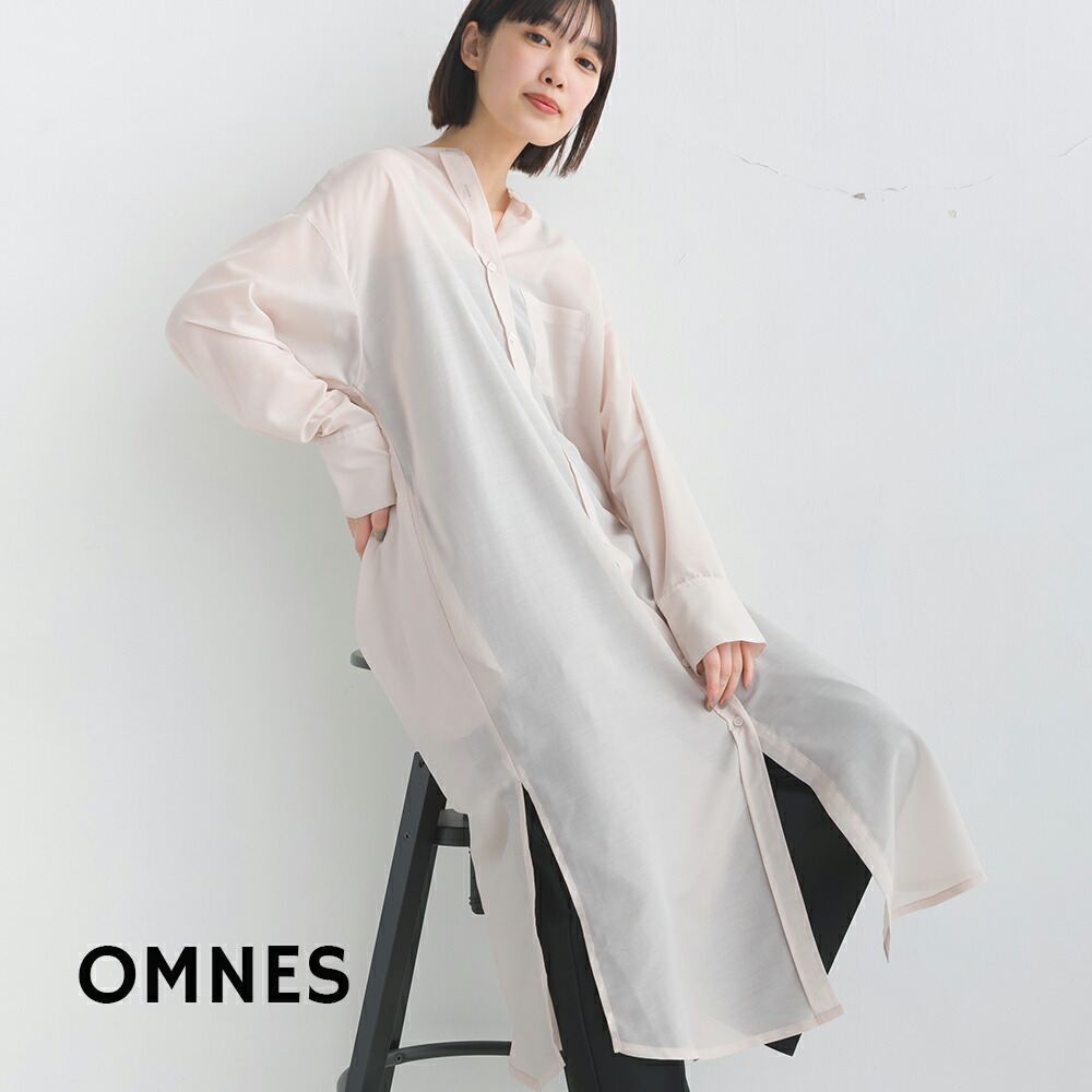 【楽天市場】【OMNES】シアーロングシャツワンピース レディース フリーサイズ カジュアル ロングワンピース ロング丈 透け感 羽織り ボタン HAPTIC ハプティック：BONFUKAYA