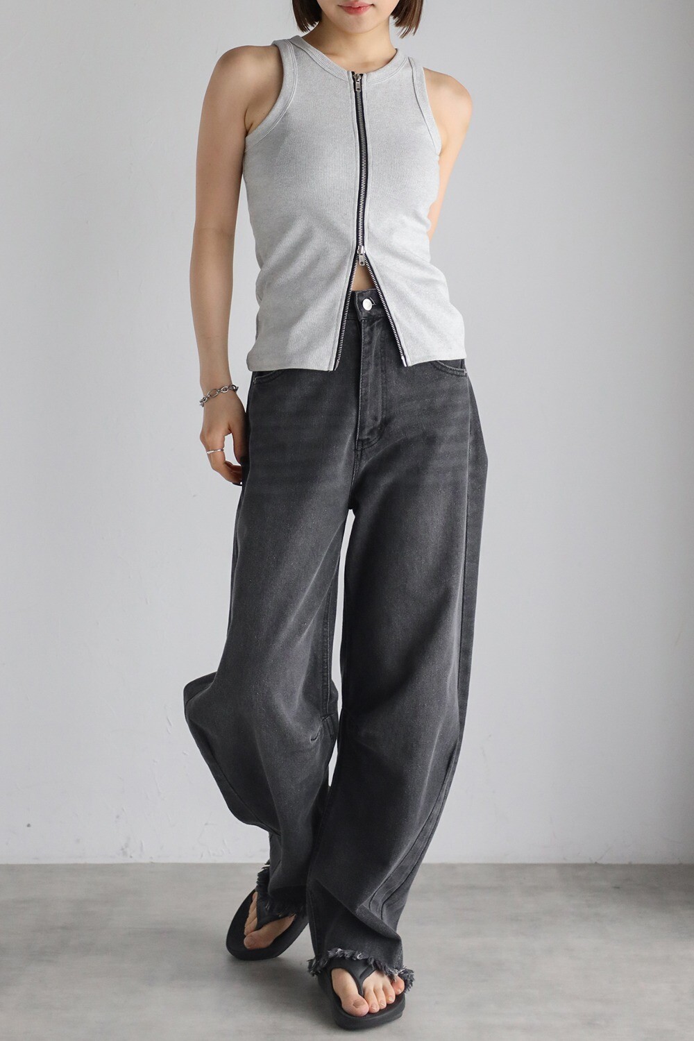 【楽天市場】ダブルジップアメスリラメタンクトップ 77-004085：BONJOUR SAGAN