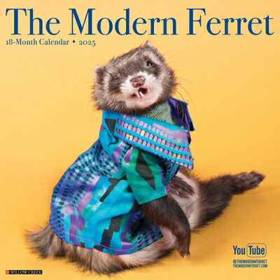 楽天ブックス: Modern Ferret 2025 12 X 12 Wall Calendar - Modern Ferret ...