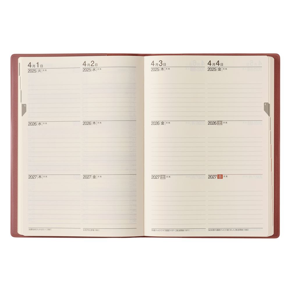 楽天ブックス: 能率 2025年1月始まり手帳 NOLTY(ノルティ) メモリー3年日誌（ピンク） 7332 - 9784800576934 : 本