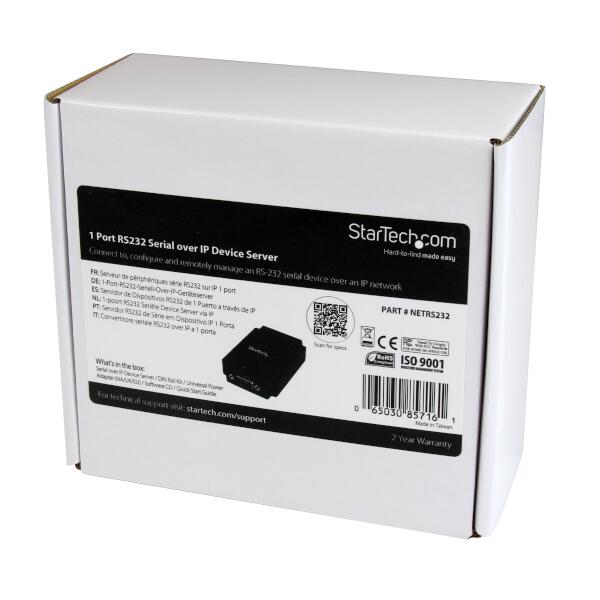 楽天ブックス: 1ポートシリアル(RS232C) - イーサネット(TCP/IP)変換デバイスサーバー DINレールブラケット付属 - StarTech.com - 0065030857161 ...
