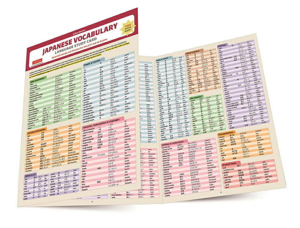 楽天ブックス: Japanese Vocabulary Language Study Card - Essential Words and ...