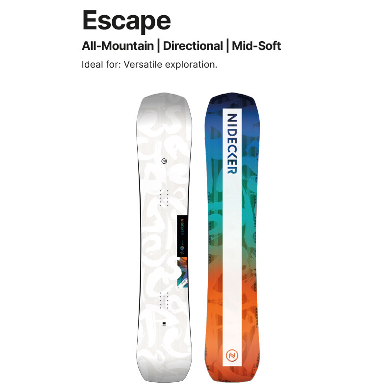 【楽天市場】【エントリで＋P10倍~3/1 9:59迄】予約 25-26 ナイデッカー エスケープ スノーボード 板 NIDECKER ...