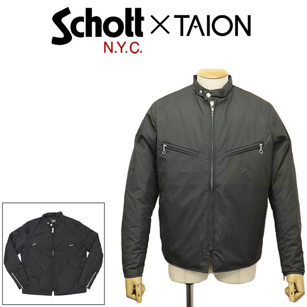 【楽天市場】正規取扱店 Schott (ショット) X TAION タイオン 4253003 SINGLE RIDERS DOWN JKT シングルライダース ダウンジャケット 全2色 ...
