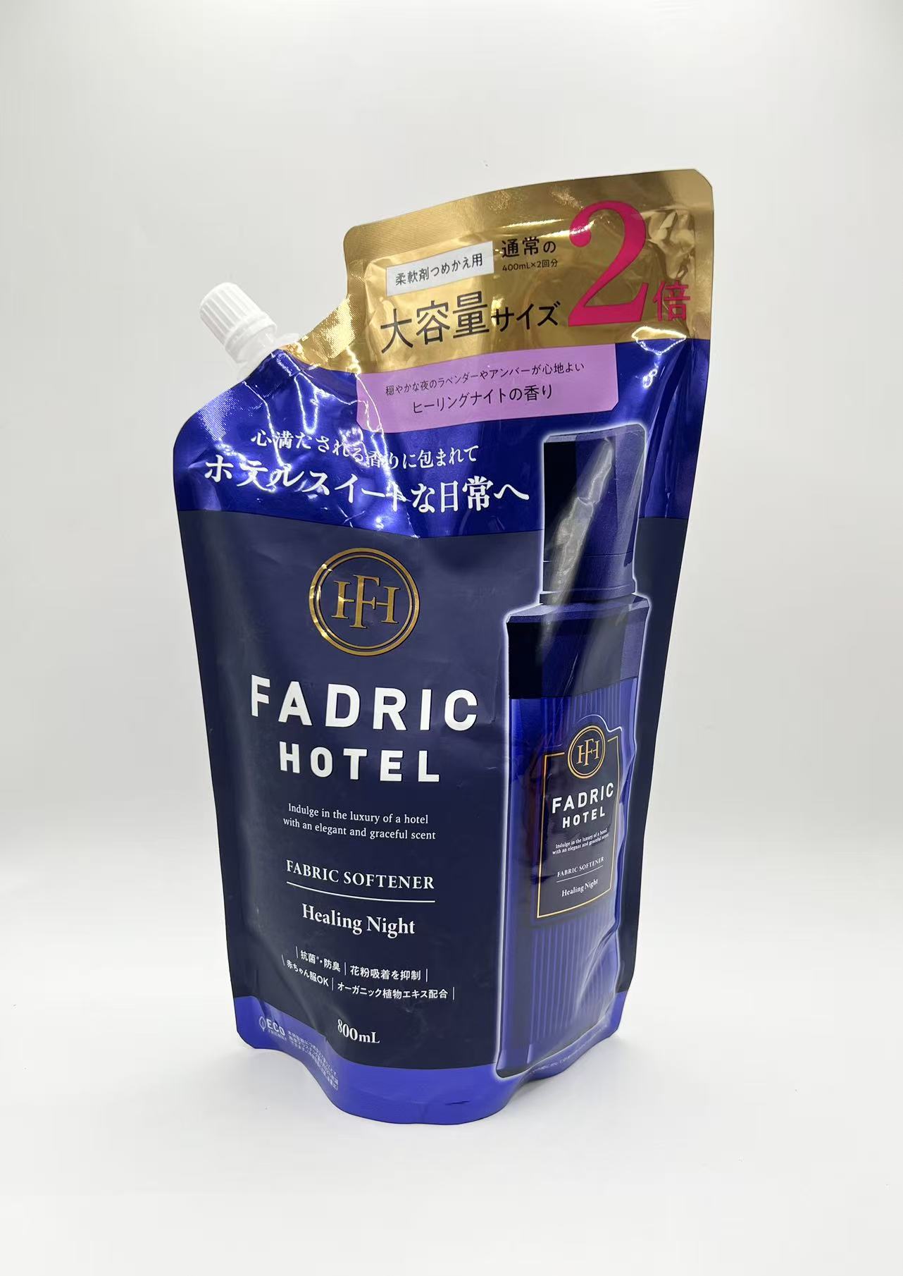 【楽天市場】3個セット FADRIC HOTEL ノンシリコン 柔軟剤 ボタニカル ヒーリングナイトの香り 詰め替え 2倍 800ml：価額の ...