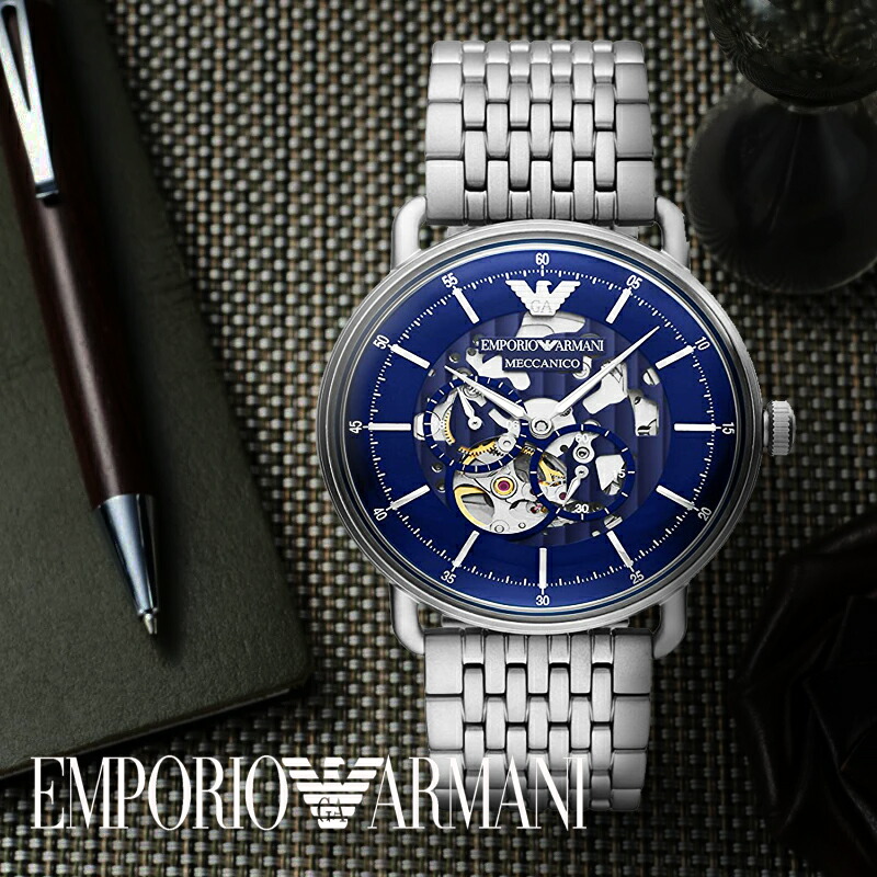 【楽天市場】あす楽 送料無料 EMPORIO ARMANI エンポリオアルマーニ Aviator Meccanico アビエーター メカニコ ...