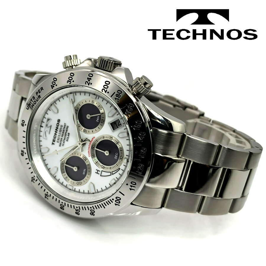 【楽天市場】【電池交換不要ソーラー時計】【国内正規品】TECHNOS テクノス EXCLUSIVE エクスクルーシブ メンズ ソーラー 腕時計 ラウンド 10気圧防水 ステンレススチール ...