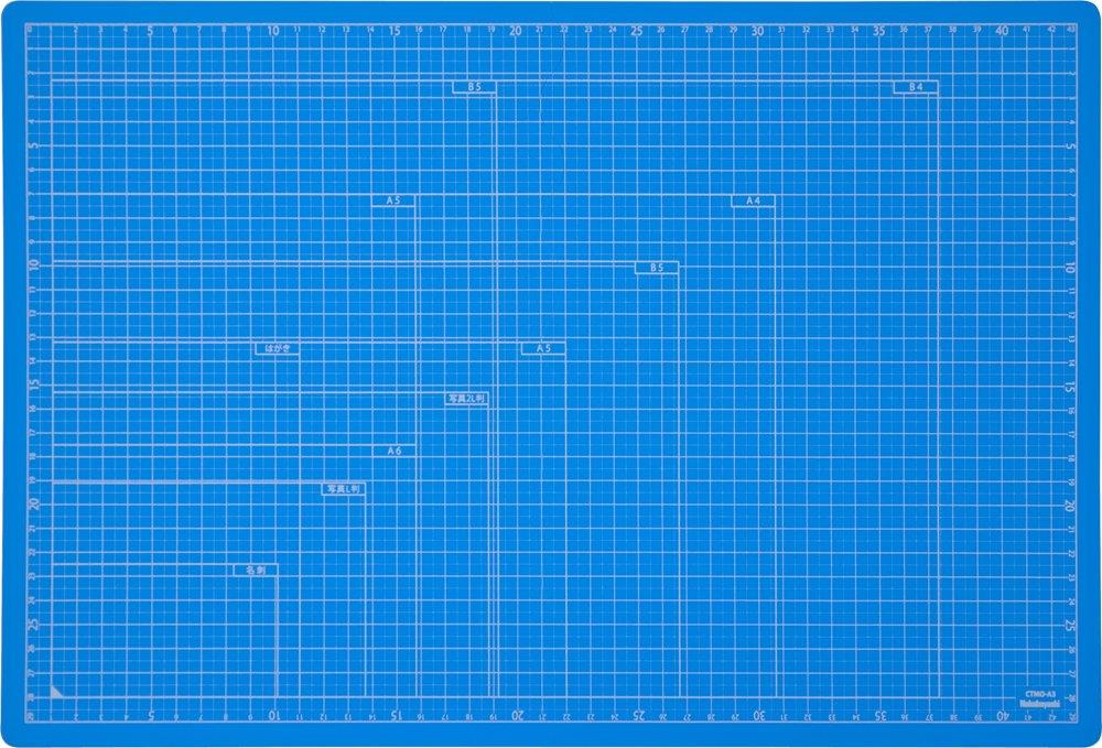 【楽天市場】ナカバヤシ カッターマット 折りたたみカッティングマット A3 スカイブルー CTMO-A3SB：bouro楽天市場店