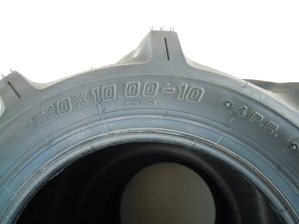 【楽天市場】A260 20X10.00-10 4PR ※タイヤ1本+チューブ1枚(TR13)セット FALKEN(OHTSU)/ファルケン(オーツ)作業機・運搬車など20X1000-10 20 ...