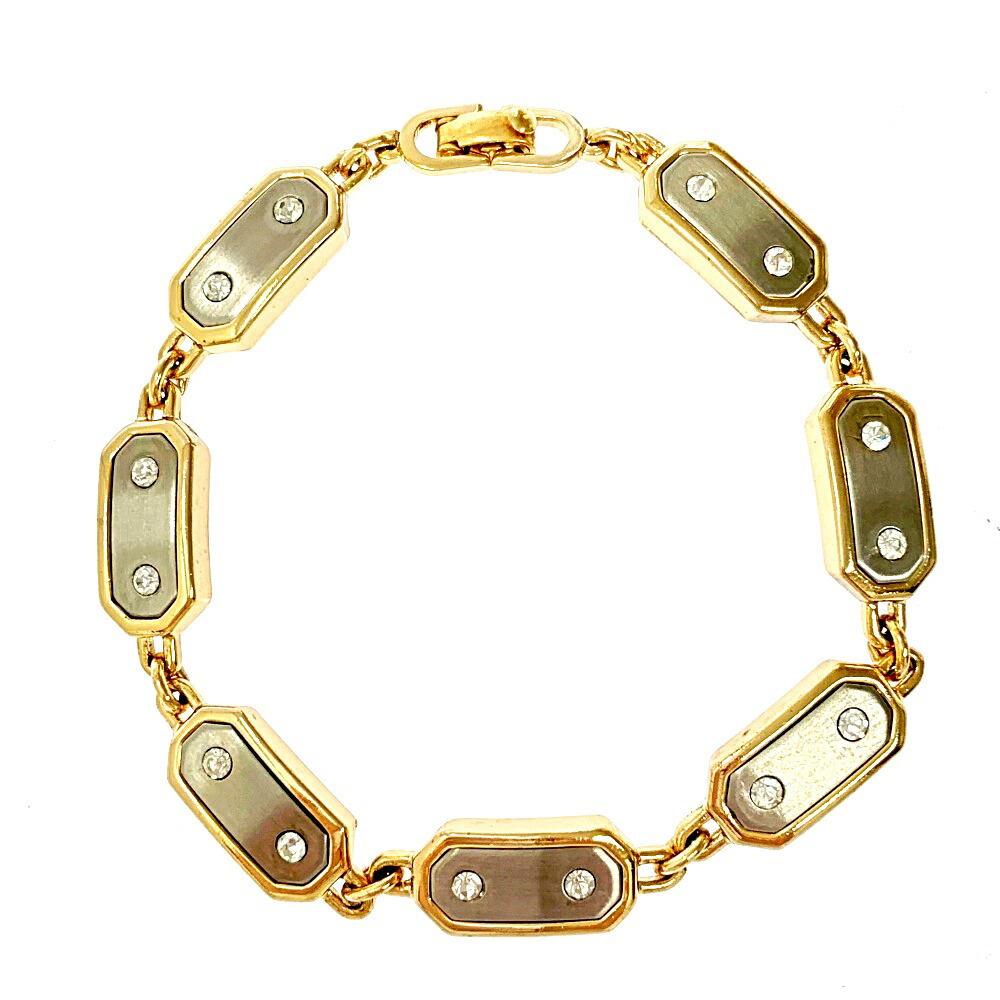 【楽天市場】【中古】Christian Dior クリスチャンディオール GP ラインストーン ブレスレット レディース 181179 ...