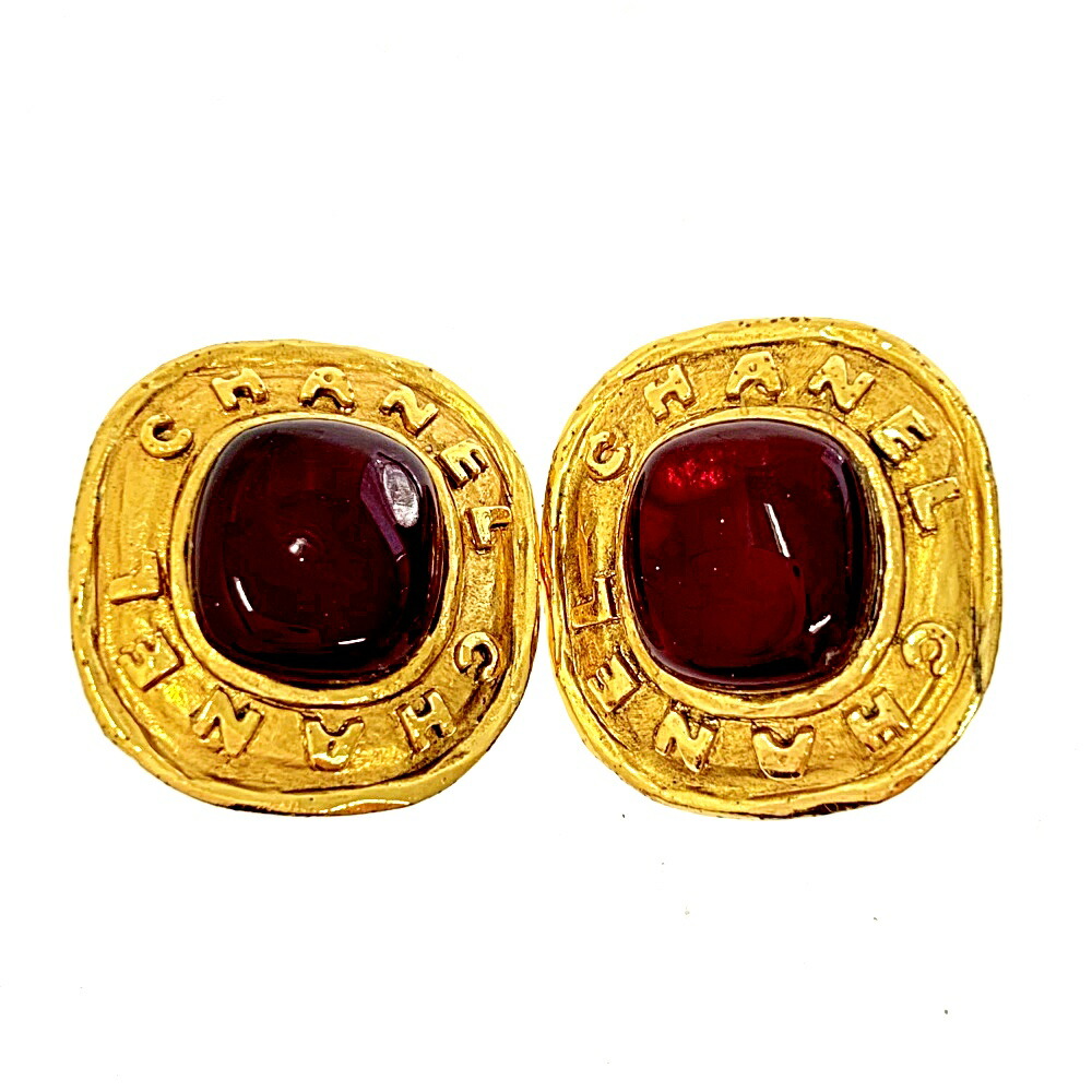 【楽天市場】【中古】CHANEL シャネル GP カラーストーン 26 イヤリング レディース レッド 197800 イヤリング：ブランド ...