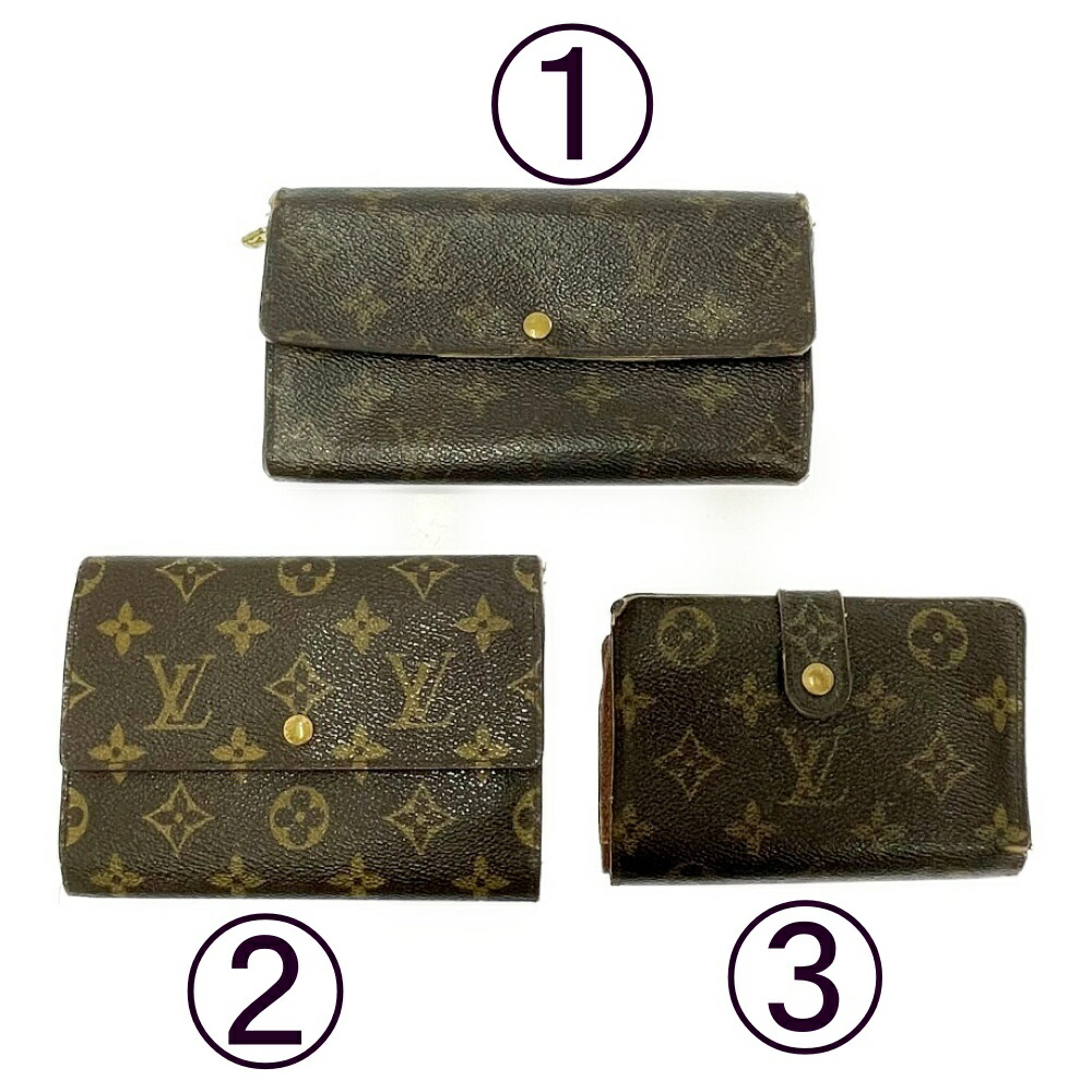 【楽天市場】【中古】【ジャンク】 LOUIS VUITTON ルイ・ヴィトン モノグラム PVC 財布 3点セット ブラウン 199406 長 ...