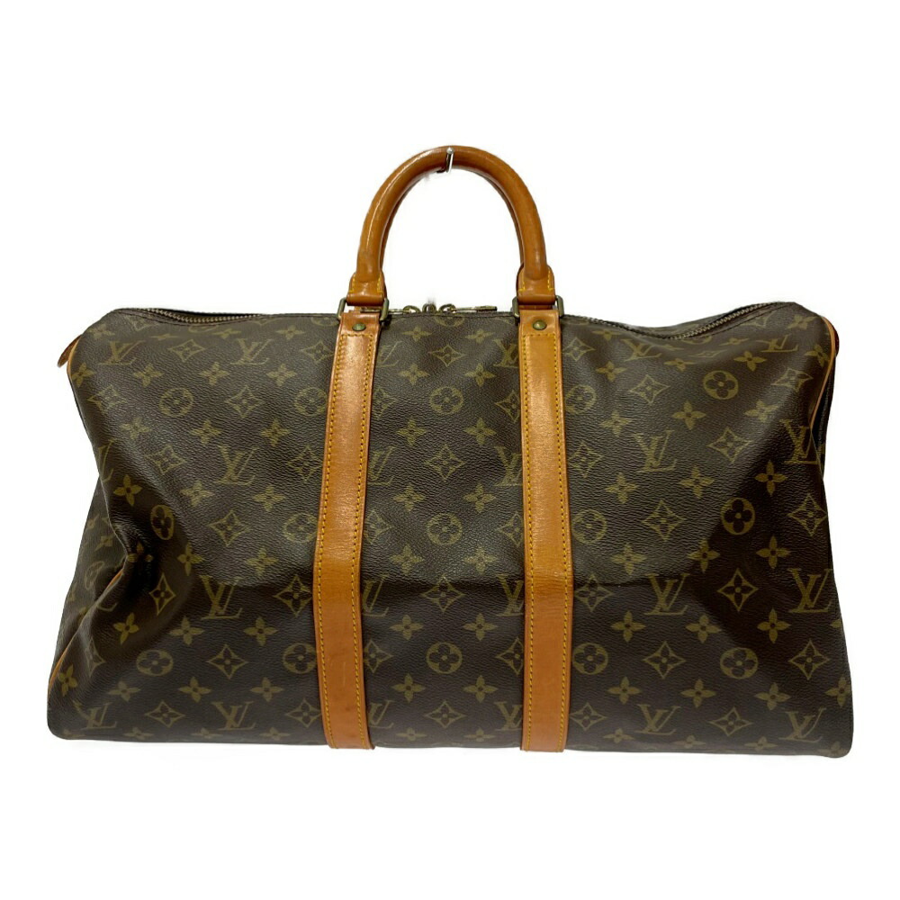 【楽天市場】【中古】LOUIS VUITTON ルイ・ヴィトン M41428 モノグラム PVC キーポル45 ボストンバッグ ブラウン ...