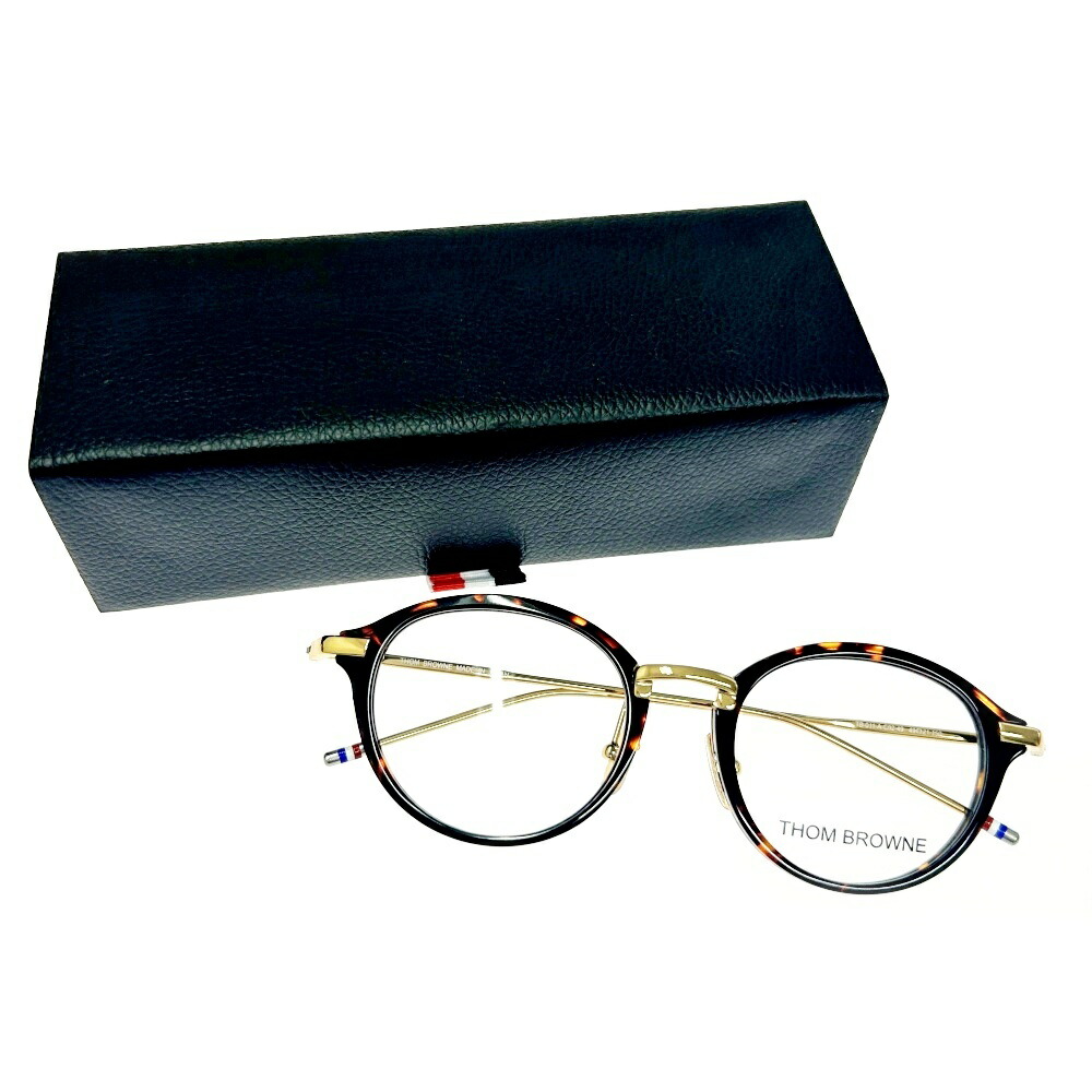 【楽天市場】【中古】【ケース付き】 THOM BROWNE トムブラウン TB-011-A-C02-49 49 21-150 メガネ ブラウン ゴールド 330254 メガネ：ブランドショップ カラー